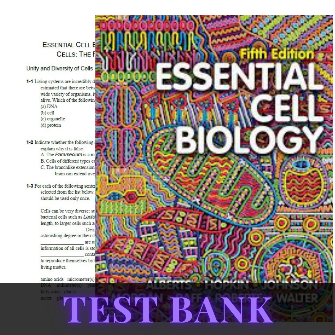 Test Bank for Essential Cell Biology 5th Edition Alberts Hop - Inspire ...