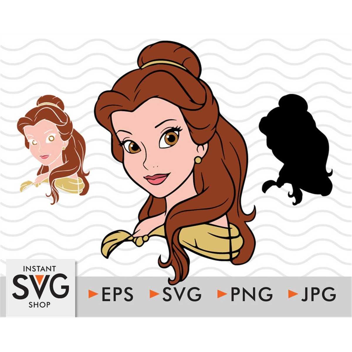Belle SVG Layered, Belle clipart, Belle Cut file, Beauty and - Inspire ...