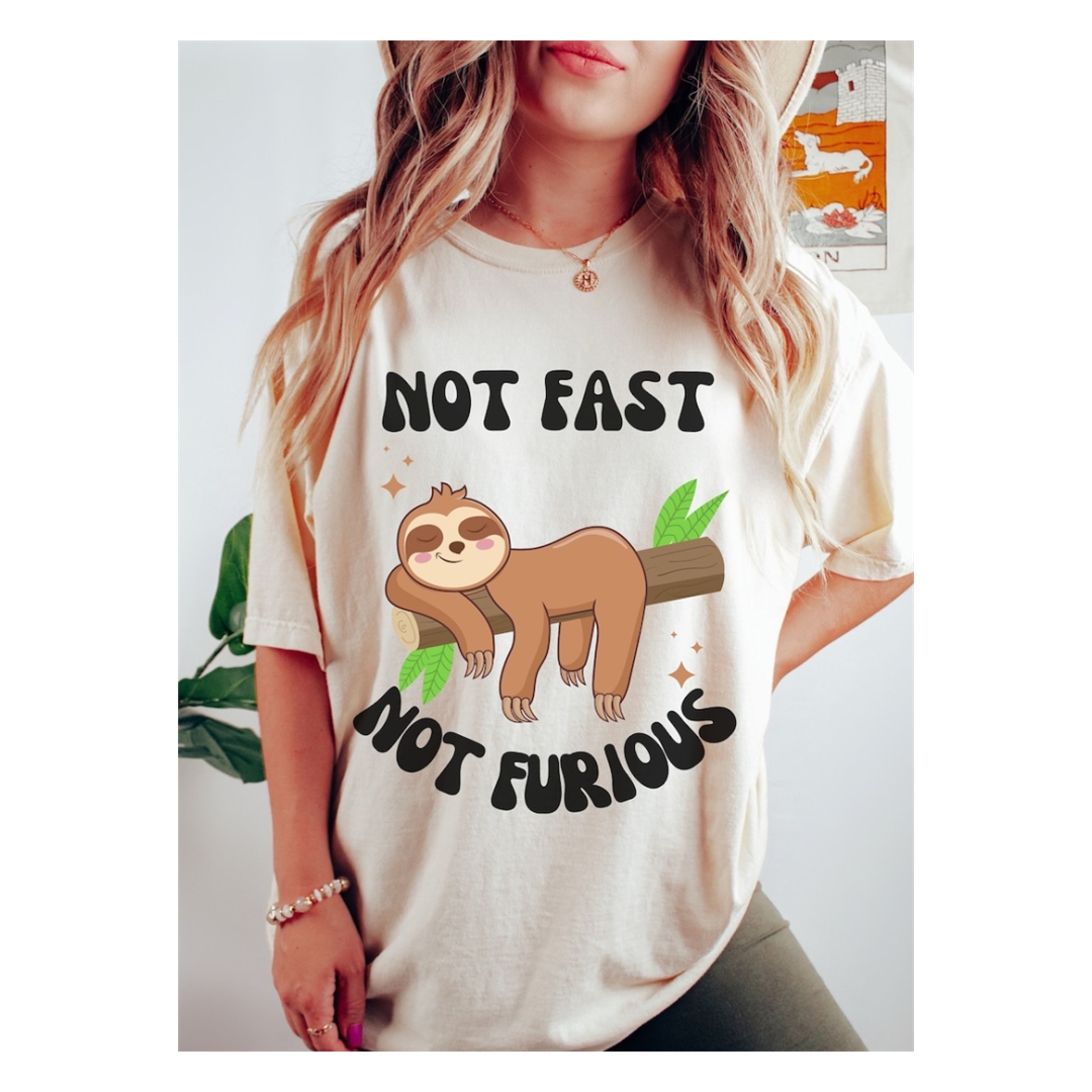 Mental Health Sloth Clipart - 'Not Fast, Not Furious' - PNG | Inspire ...
