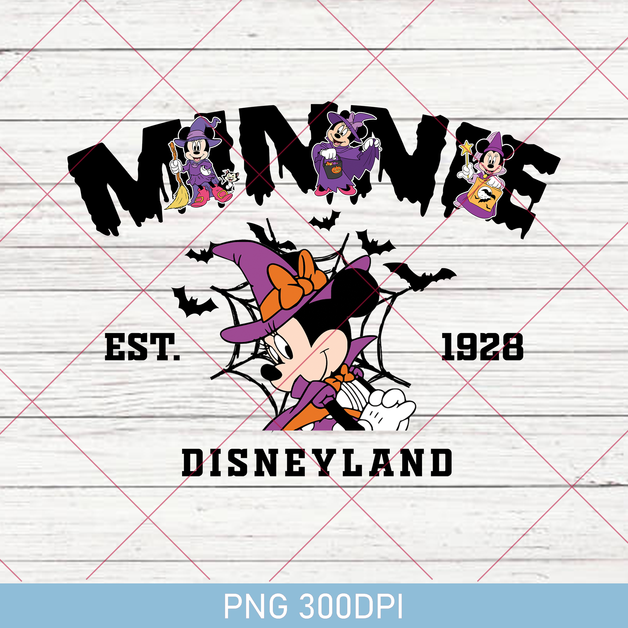 Minnie Est 1928 Disneyland Halloween Trip PNG, Mickey and Fr | Inspire ...