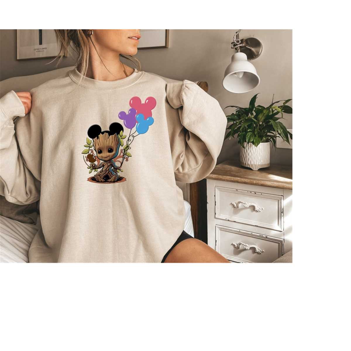 Groot And Mickey Ears Sweatshirt,Baby Groot Shirt,Mickey Ear | Inspire ...