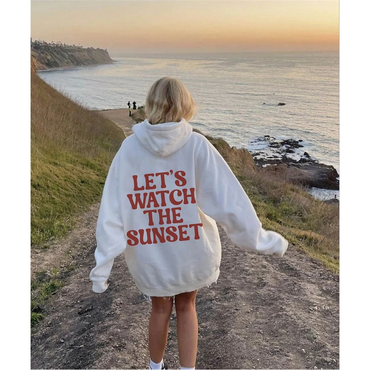 Lets Watch The Sunset Hoodie Trendy Crewneck Vsco Hoodie B Inspire