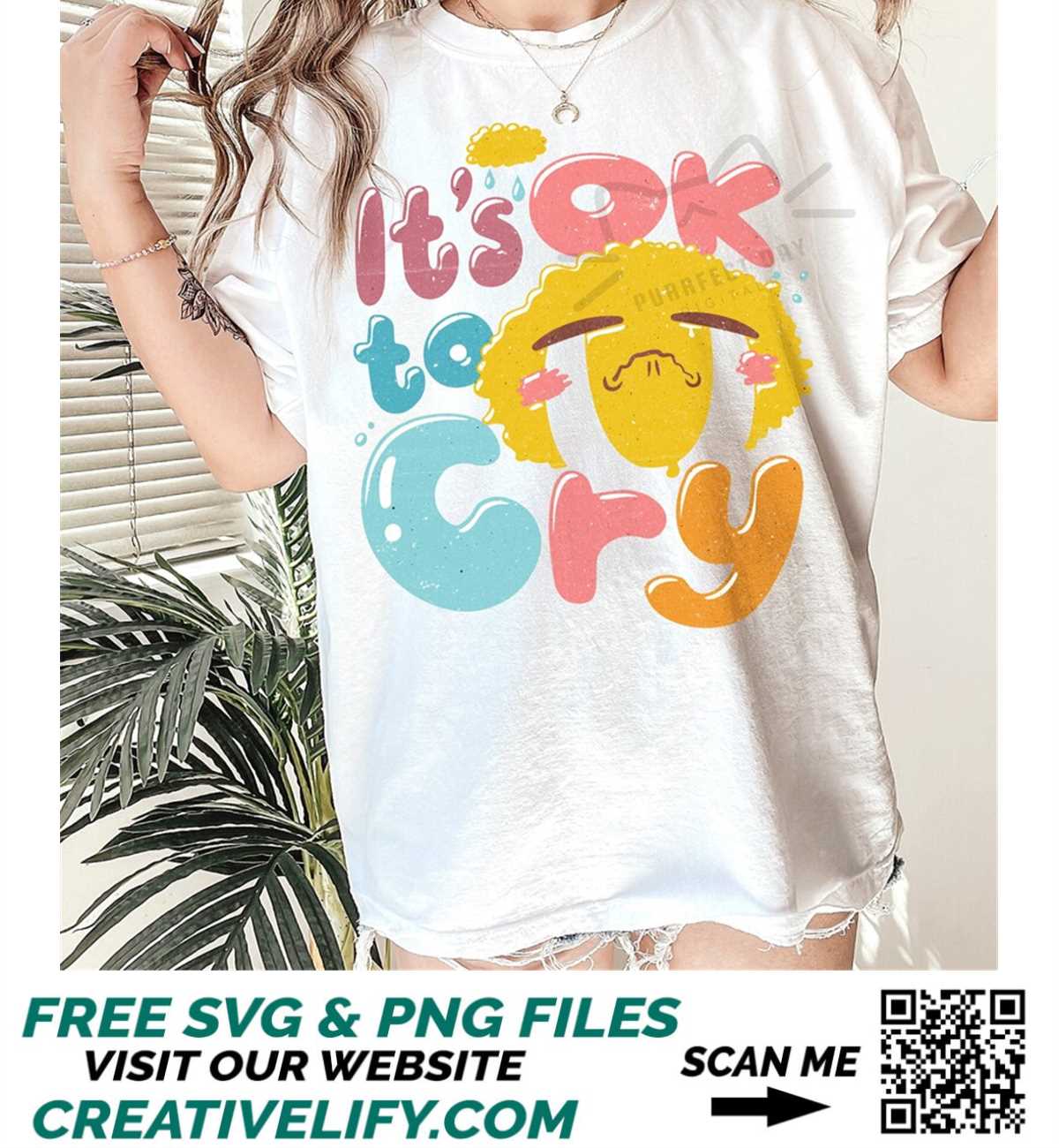It's okay to cry SVG PNGSelf love Svg for shirt cut file, M | Inspire ...