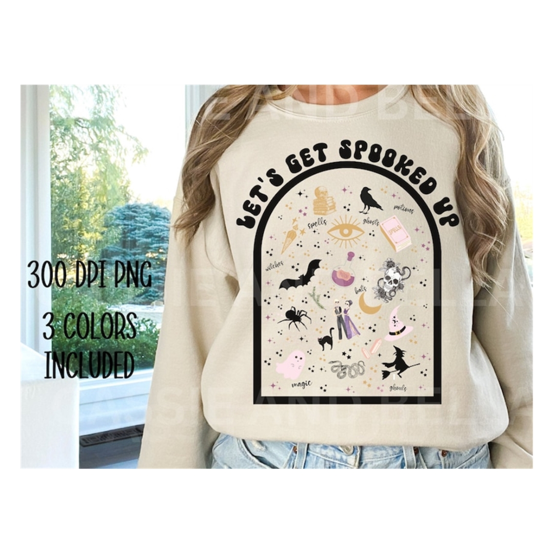 Let's Get Spooked Up PNG, Halloween Png, Spooky Png, Cute Ha | Inspire ...