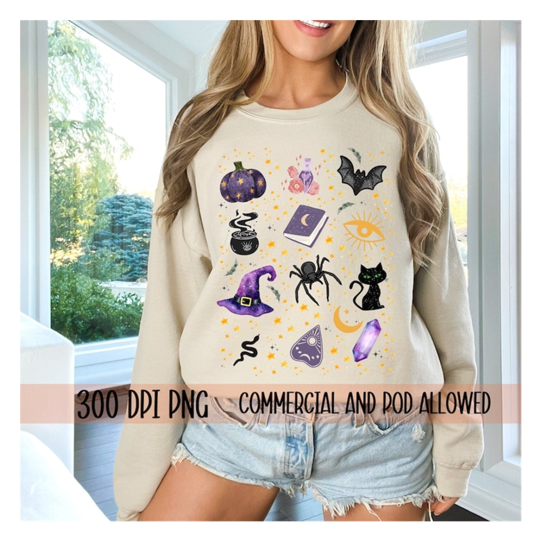 Halloween PNG, Spooky Png, Halloween Collage Png, Witchy Png | Inspire ...