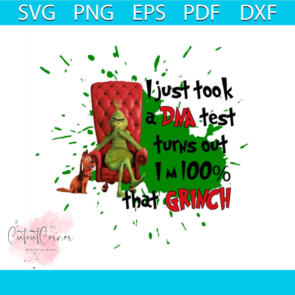 I just took a DNA test turns out I'm 100 that Grinch svg, tr | Inspire ...