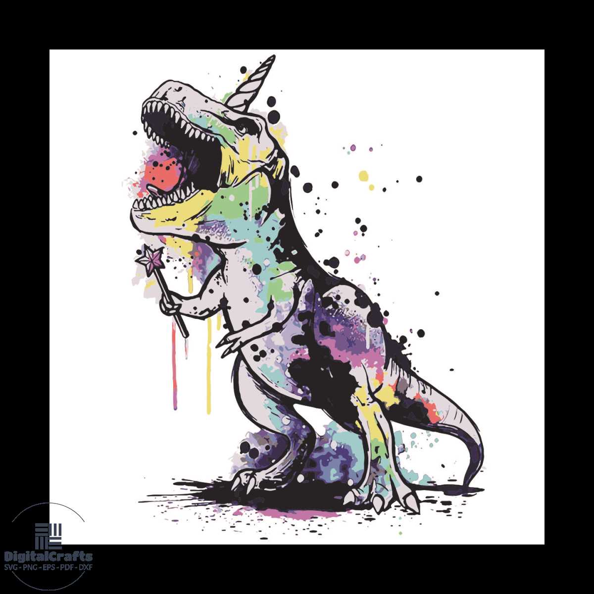 Unicornasaurus Rex Magical Unicornasaurus Colored T Rex Svg | Inspire ...
