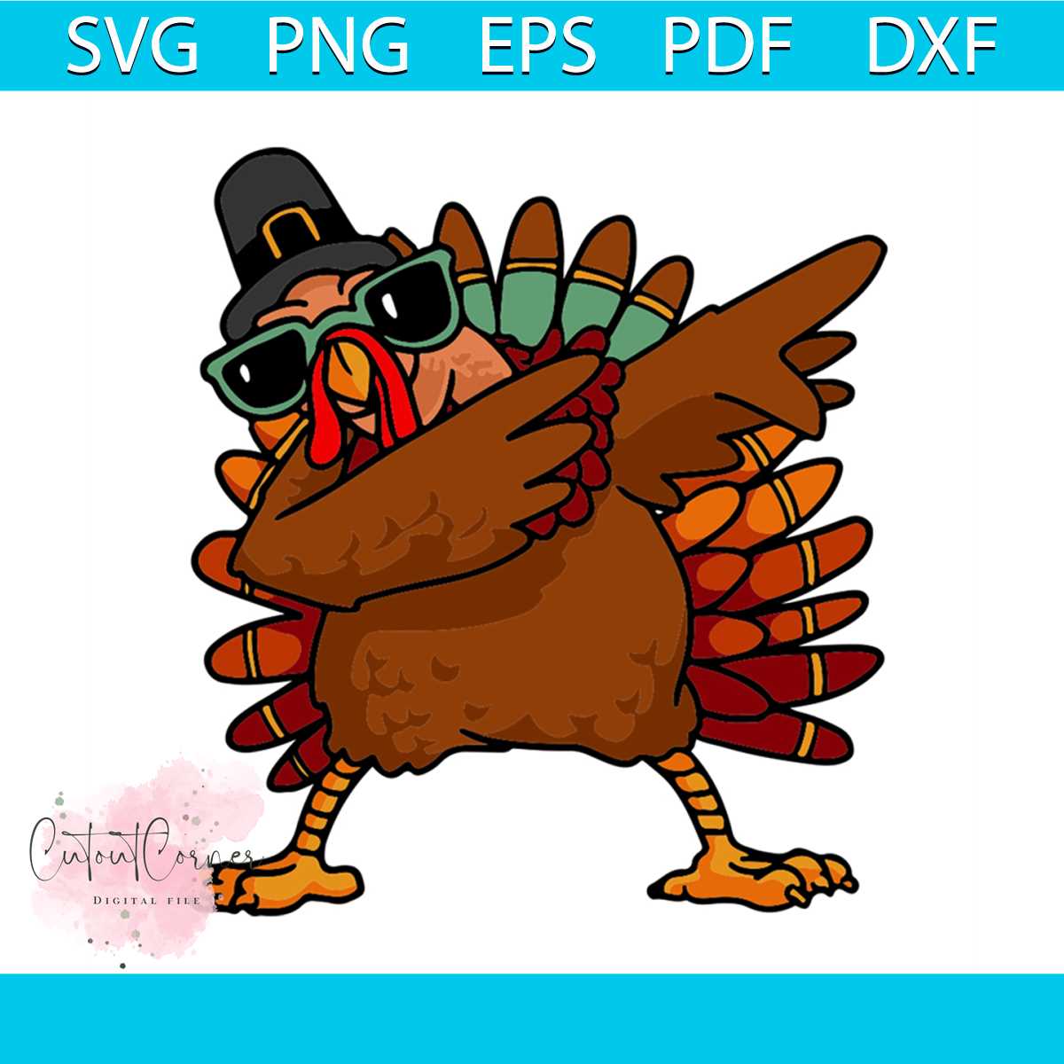 Funny dabbing turkey svg, trending svg, thanksgiving svg, tu | Inspire ...