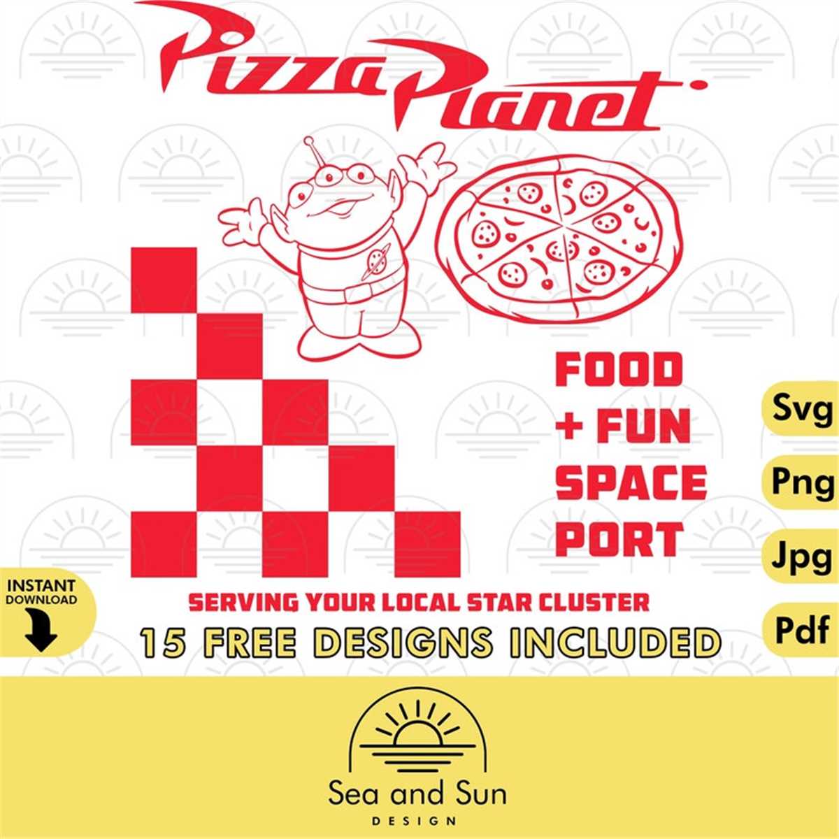 Pizza Planet Toy Story Svg, Alien Vacay Mode Svg, Family Tri - Inspire ...