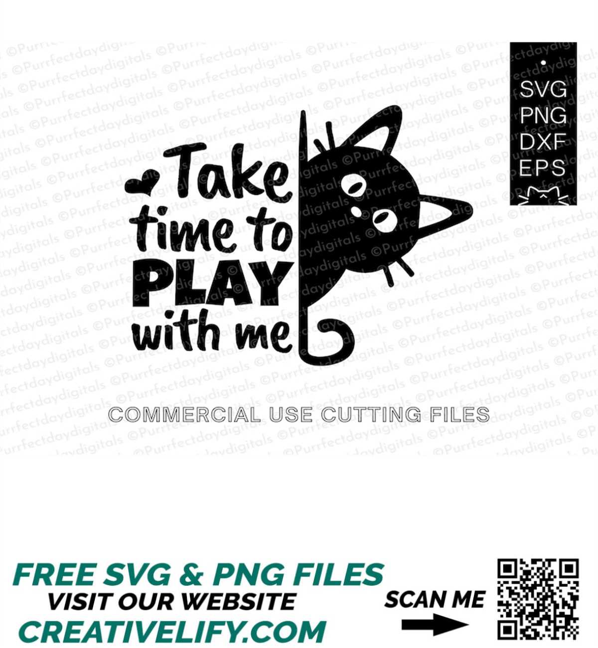 Take time to play with me - Black cat SVGcat peeking svg inc - Inspire ...