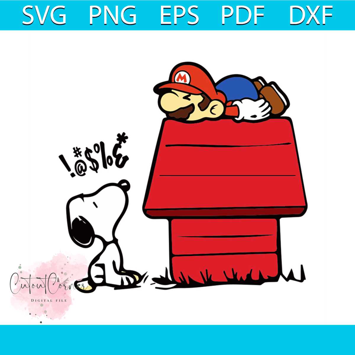 Snoopy with mario svg, trending svg, snoopy svg, snoopy love | Inspire ...