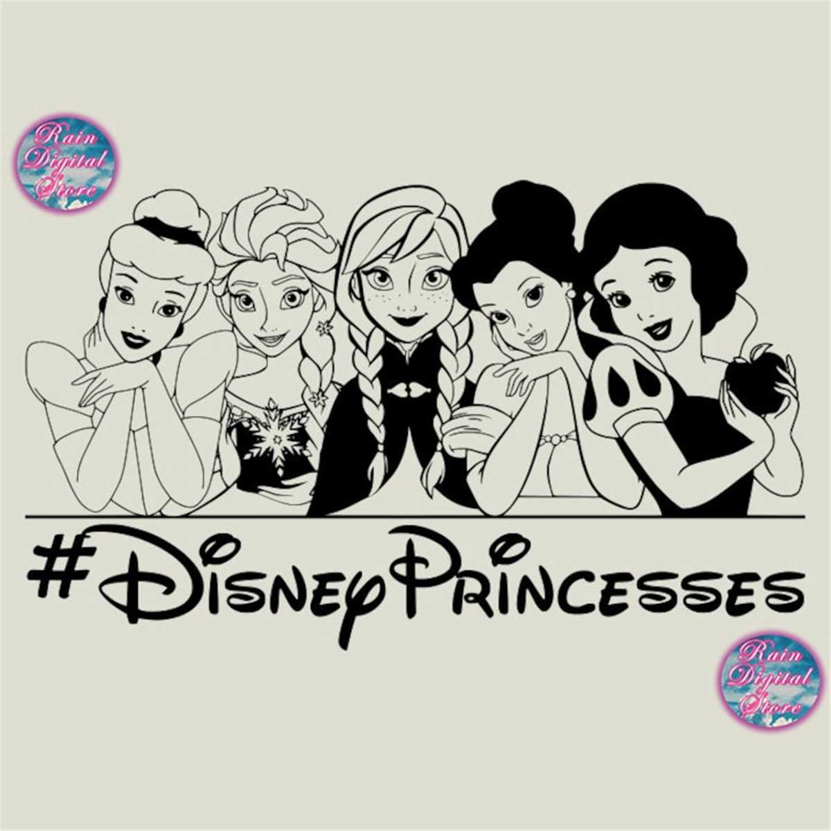 Disneyy Princesses SVG, Disneyy Princesses PNG, Princesses I | Inspire ...