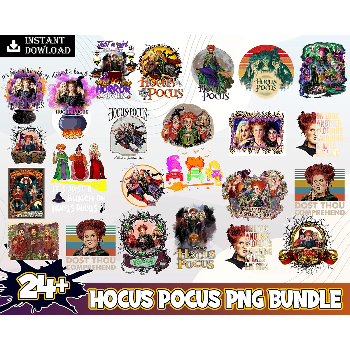 24 Hocus Pocus Bundle Png, Hocus Pocus Png Bundle, Bunch Of | Inspire ...