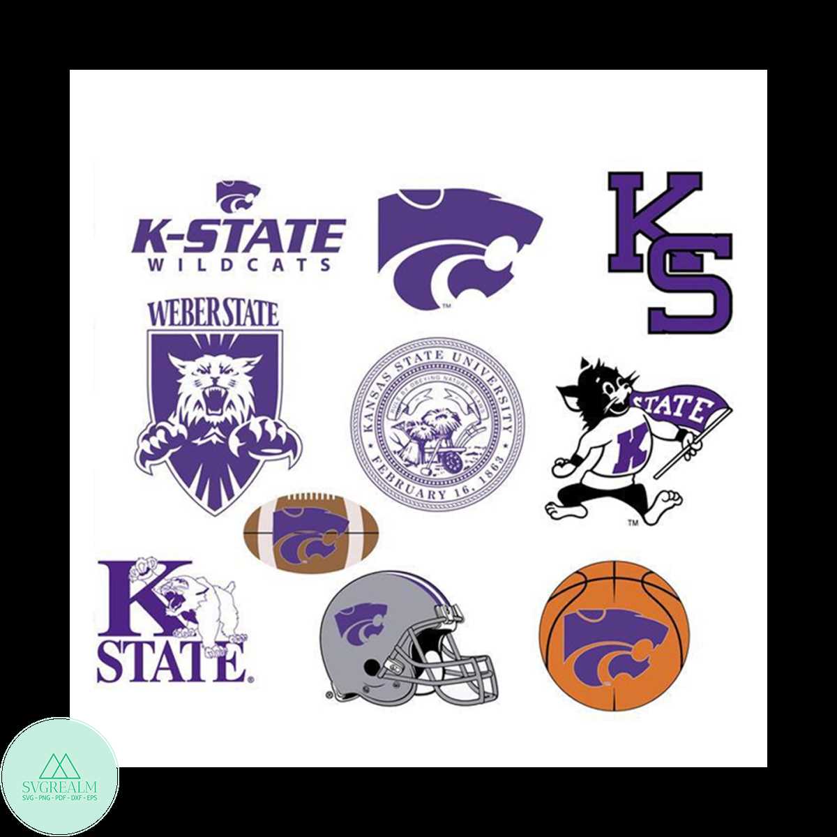 Kansas State Wildcats Logo Bundle File Svg, Sport Svg, Sport | Inspire ...