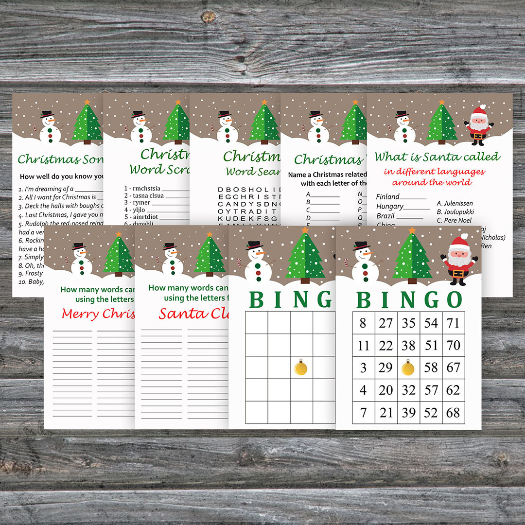 Christmas party games bundle,Printable Christmas Party Game | Inspire ...