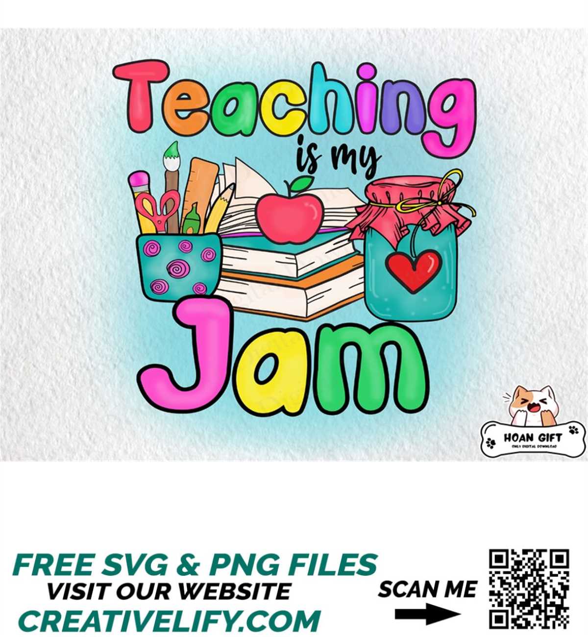 Teaching is My Jam Png, Teacher's Day Png, Gift for Teacher | Inspire ...