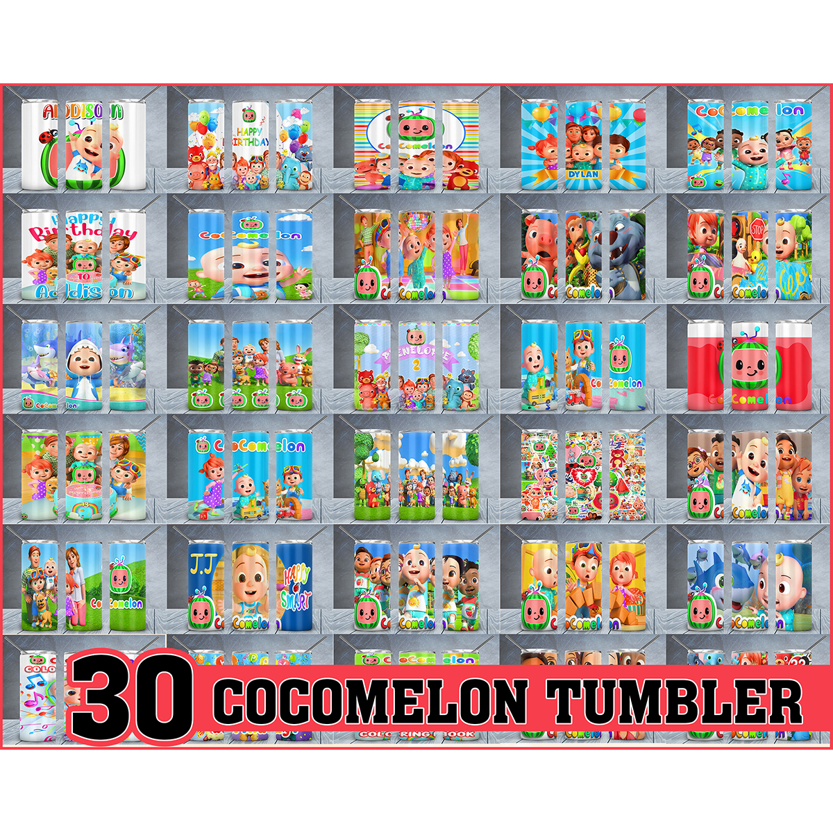 30 Tumbler Cocomelon Png Bundle, Cocomelon Clipart, Cocomelo | Inspire ...