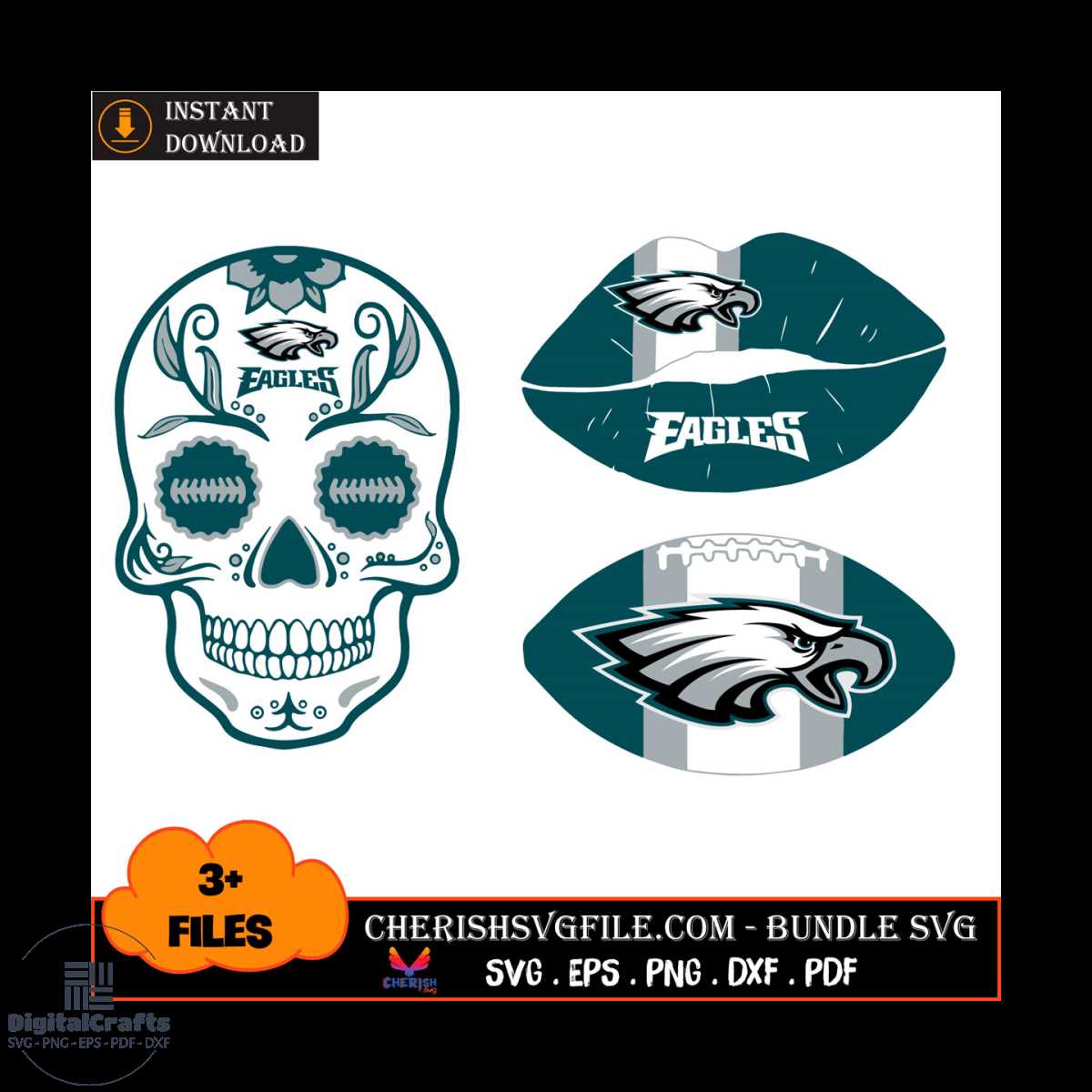Philadelphia Eagles Bundle Svg, NFL Team Logo Bundle Svg | Inspire Uplift