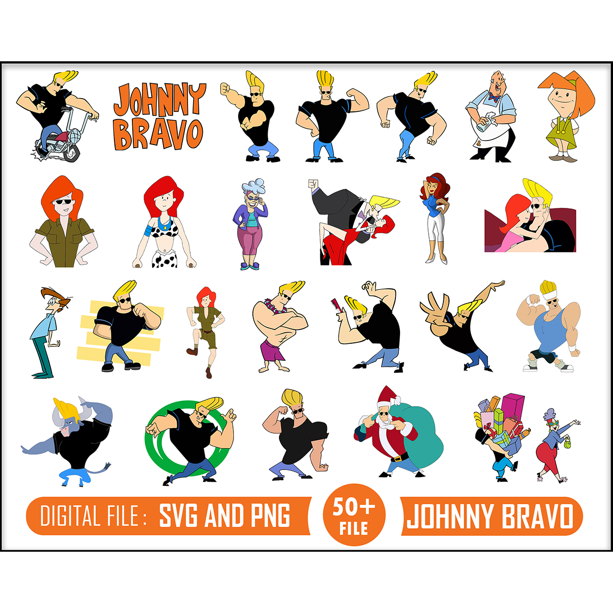 50 Johnny Bravo SVG Bundle, Johnny Bravo SVG, Johnny Bravo S | Inspire ...