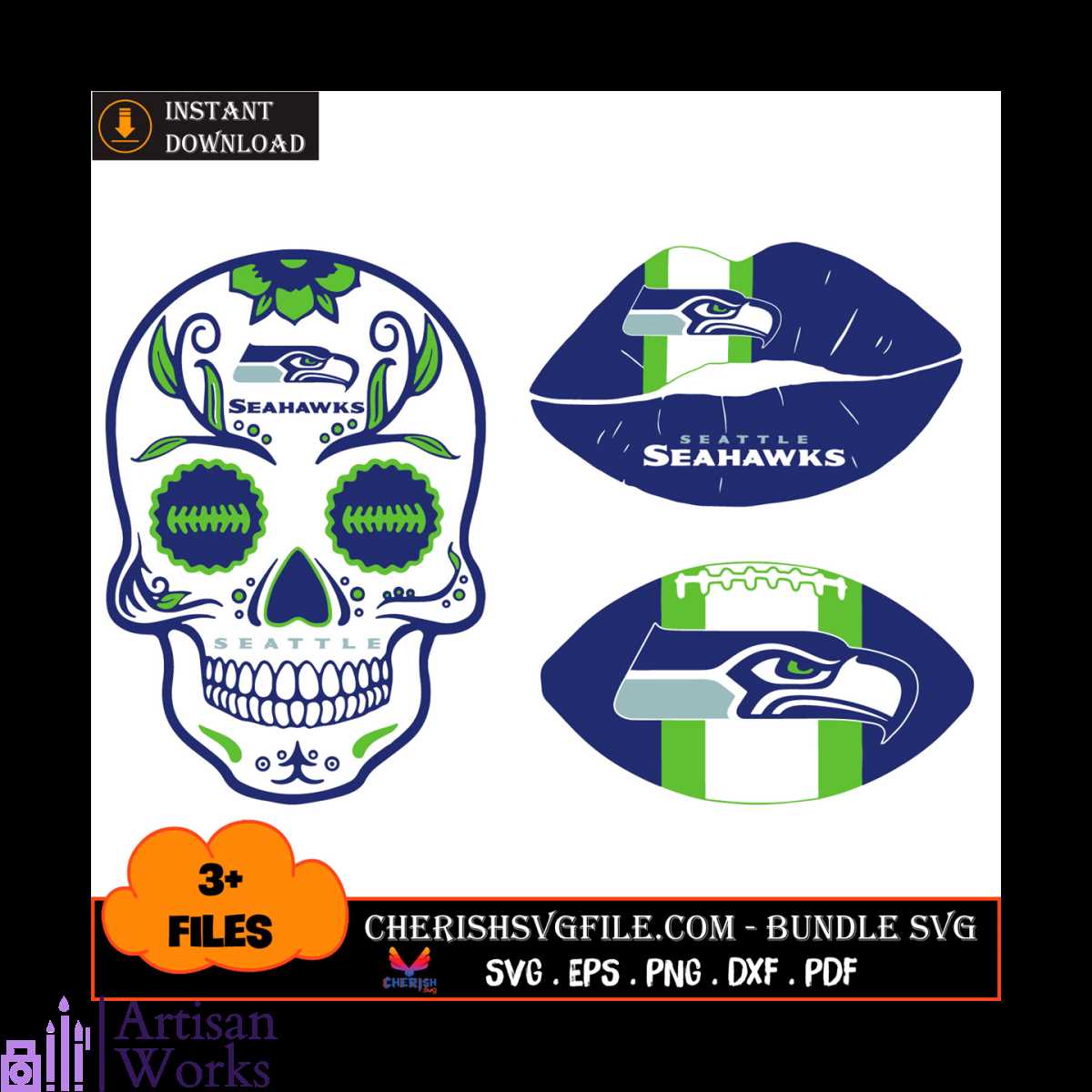 Seattle Seahawks Bundle Svg, NFL Team Logo Bundle Svg | Inspire Uplift