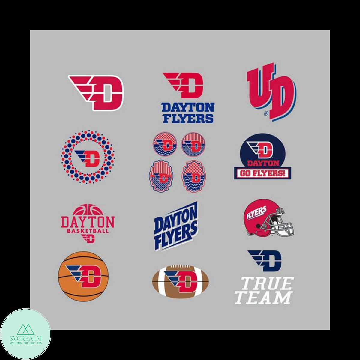 Dayton Flyers Logo Team Svg, Sport Svg, Sport Football Team | Inspire ...