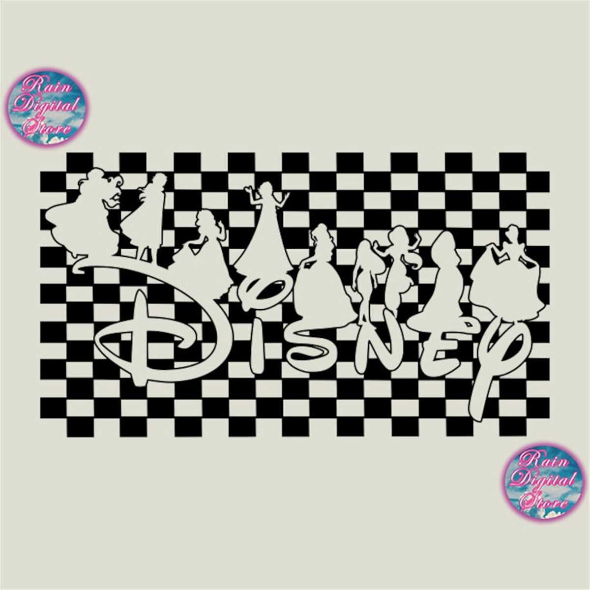 Checkers Princesses Silhouette SVG, Checkers Princesses Silh - Inspire ...