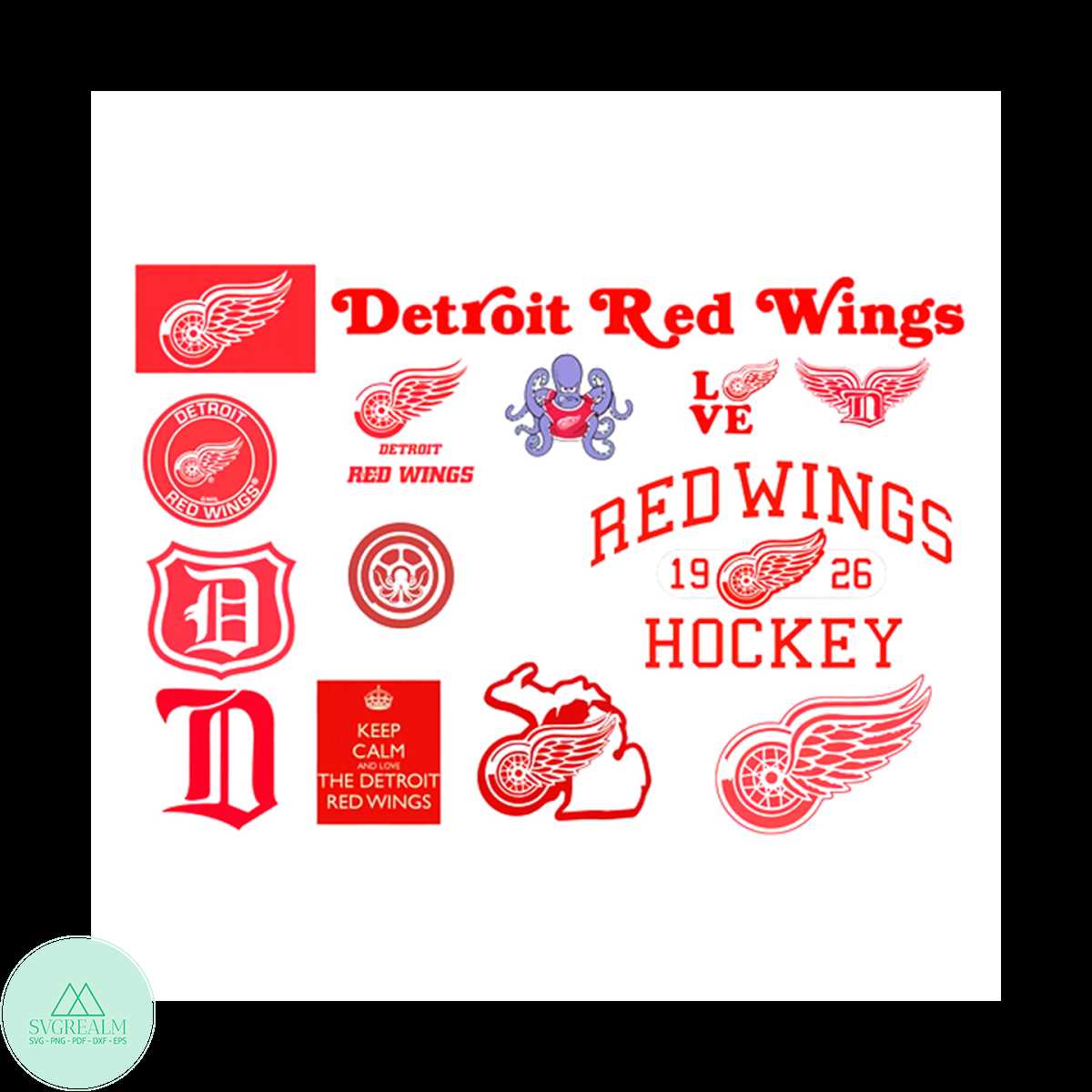 Detroit Red Wings Logo Svg, Sport Svg, Sport Logo Team Svg, | Inspire ...