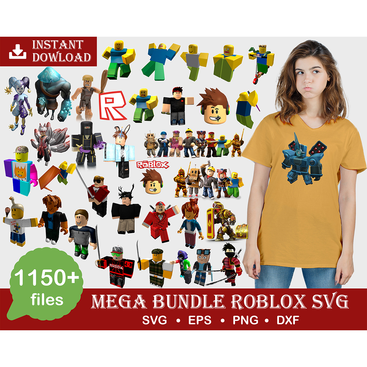 1150 Roblox Svg Roblox Clip art svg Roblox Font Roblox Bundl - Inspire ...