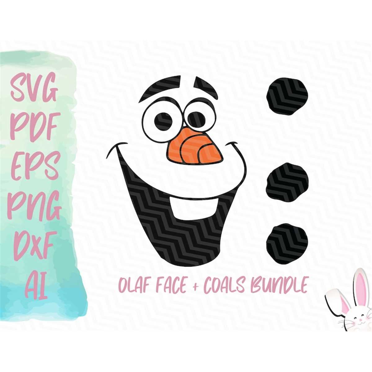 Olaf Face and Coals Bundle SVG | Instant Download | Svg Pdf - Inspire ...