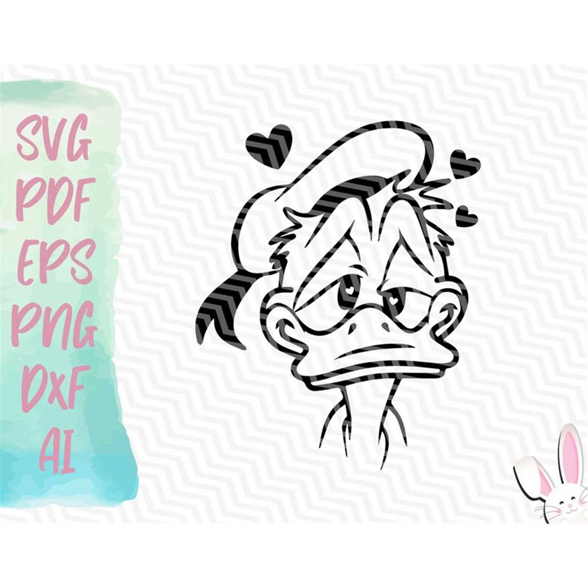 Donald Duck Love SVG | Instant Download | Svg Pdf Eps Png Dx - Inspire ...