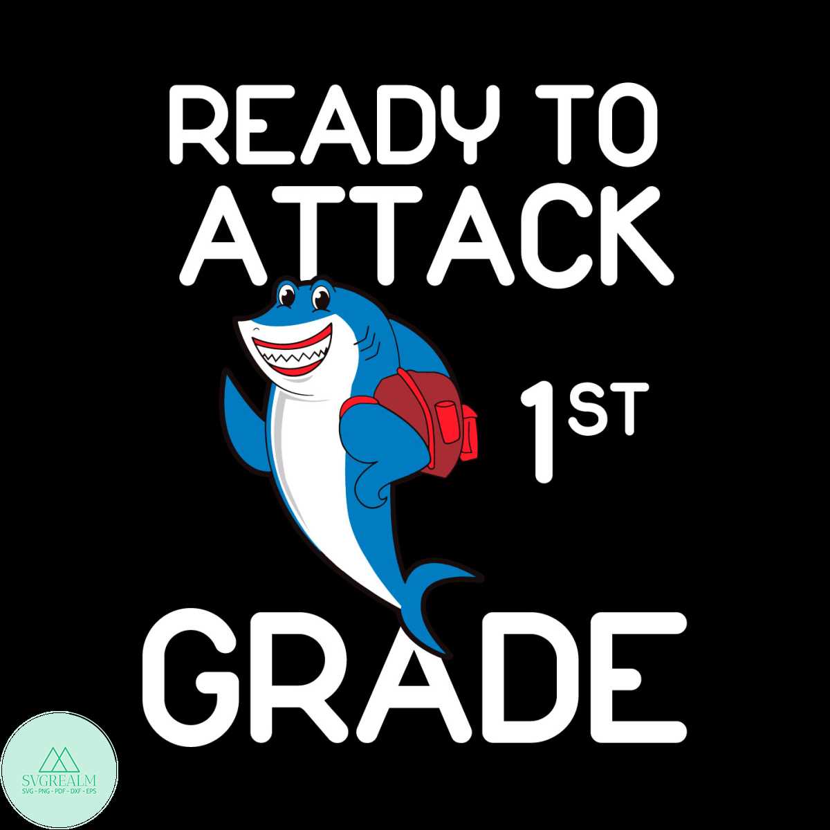 Ready To Attack Baby Shark 1st Grade Shark Wear School Bag S | Inspire ...