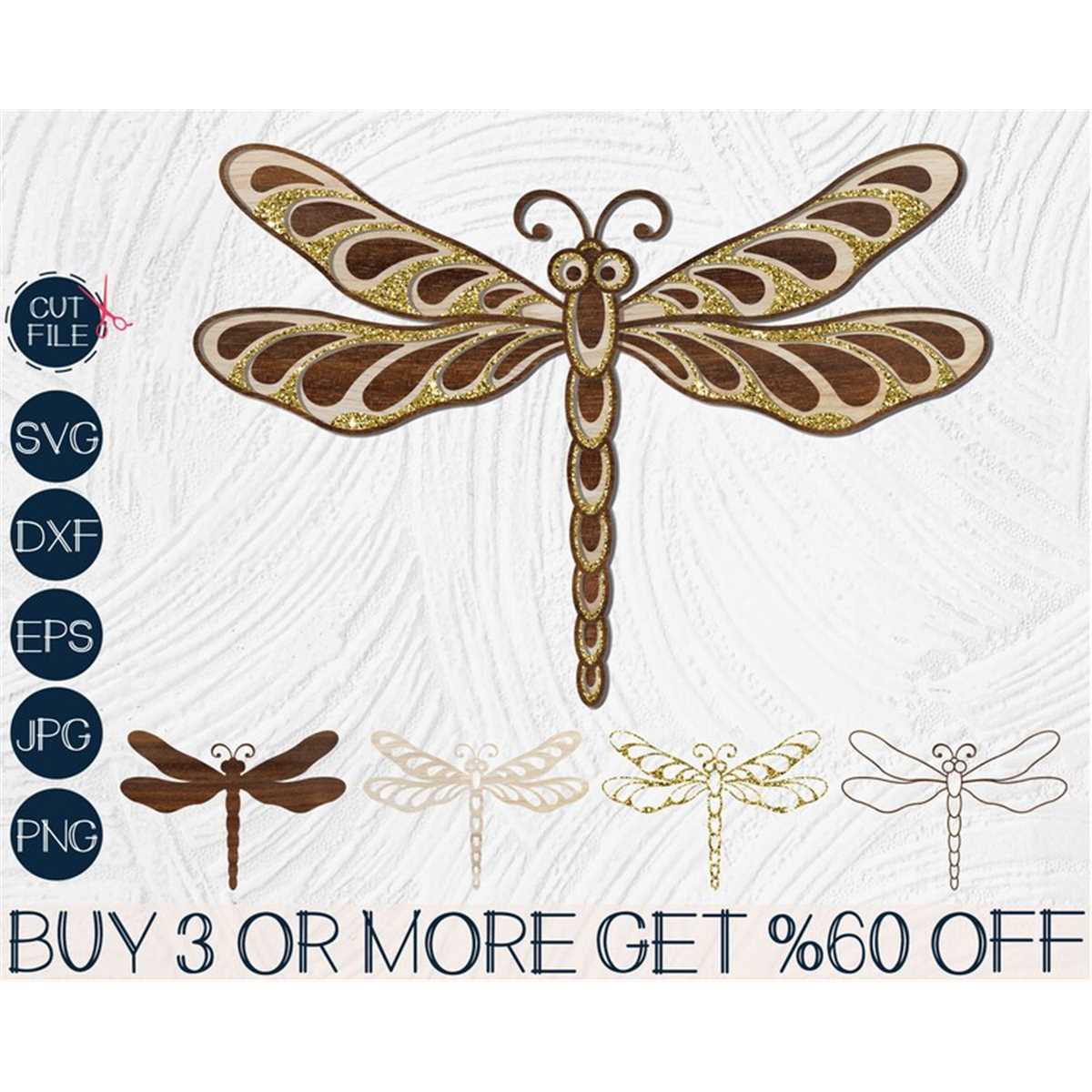 Dragonfly SVG, Layered Dragon Fly SVG, Glowforge SVG, Png, S | Inspire ...