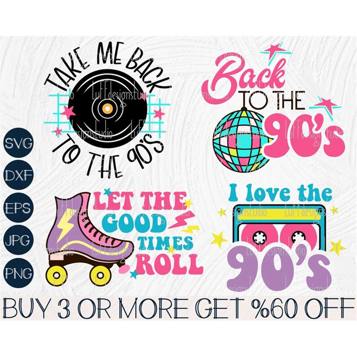 90s SVG Bundle, Retro SVG, Disco Ball SVG, Raised on 90s Boy | Inspire ...