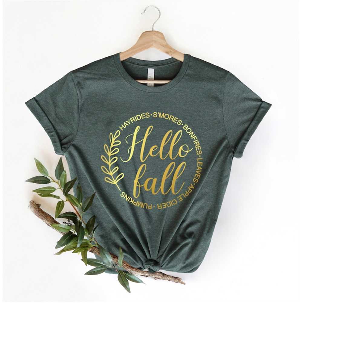 Hello Fall Shirt, Fall Shirt, Thanksgiving Shirt, Cute Fall | Inspire ...