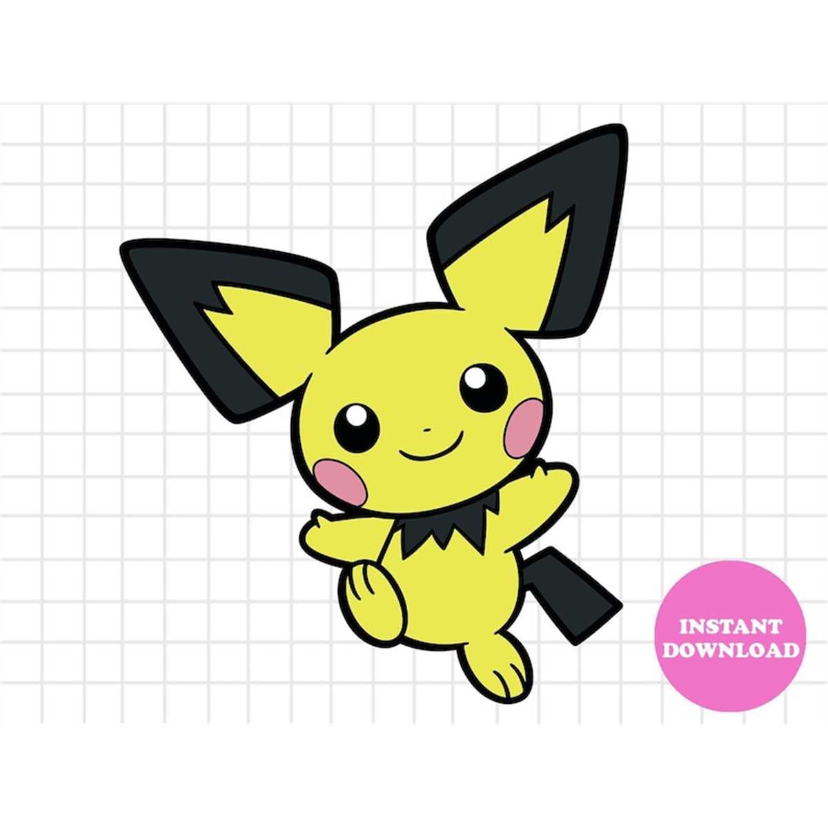Pichu Svg Layered Item, Clipart, Cricut, Digital Vector Cut - Inspire Uplift