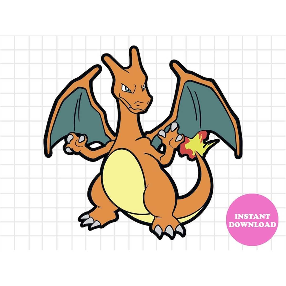 Charizard Svg Layered Item, Clipart, Cricut, Digital Vector | Inspire Uplift