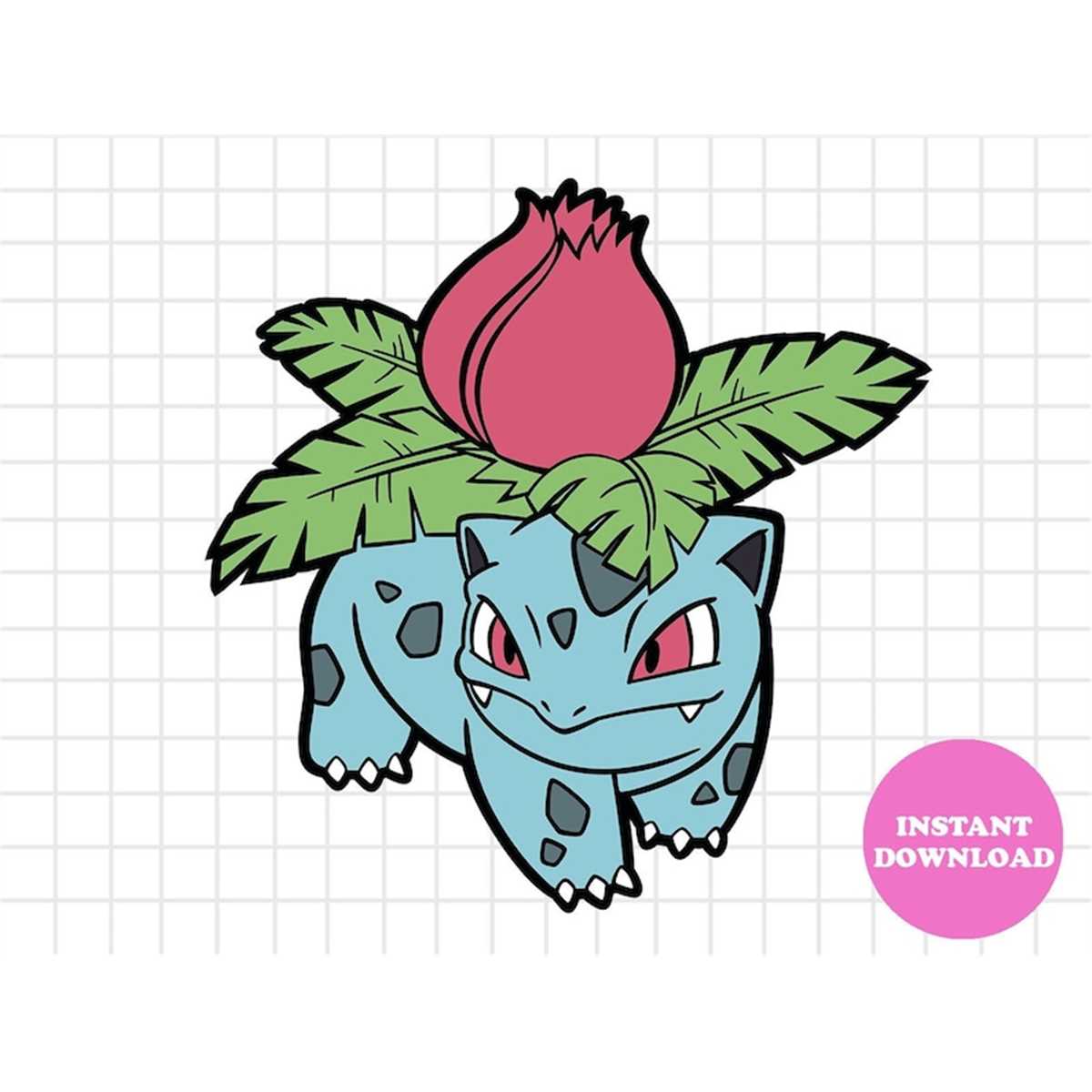 Ivysaur Svg Layered Item, lvysaur Clipart, Cricut, Digital V | Inspire Uplift