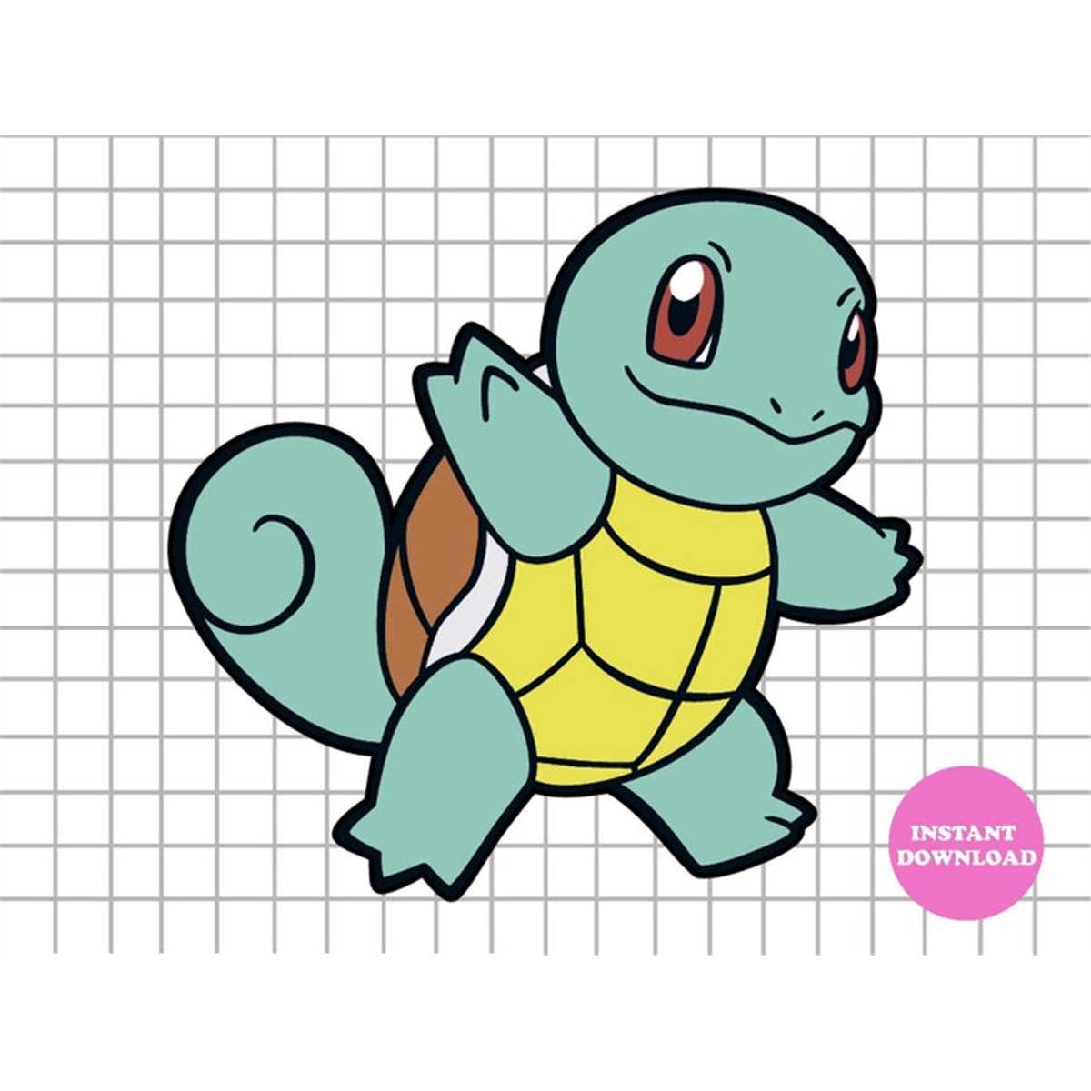 Squirtle Svg Layered ,Clipart, Cricut, Digital Vector Cut Fi | Inspire Uplift