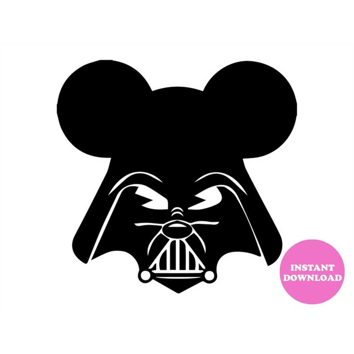 Darth Vader Mickey Svg Layered Item, Clipart, Cricut, Digita | Inspire ...