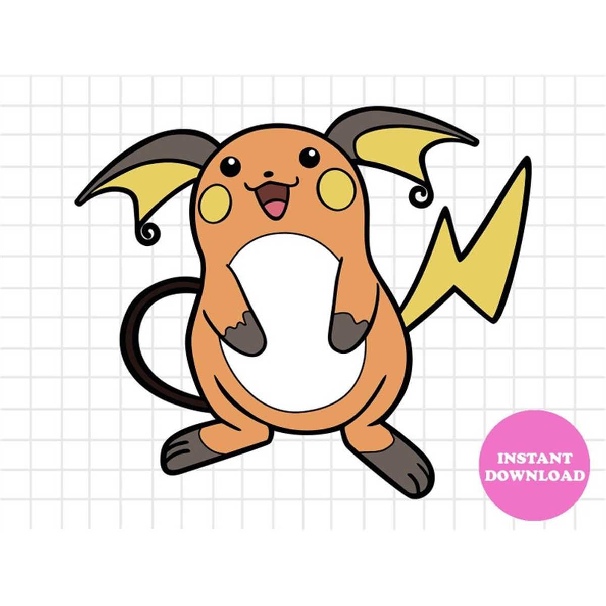 Raichu Svg Layered Item, Clipart, Cricut, Digital Vector Cut - Inspire ...