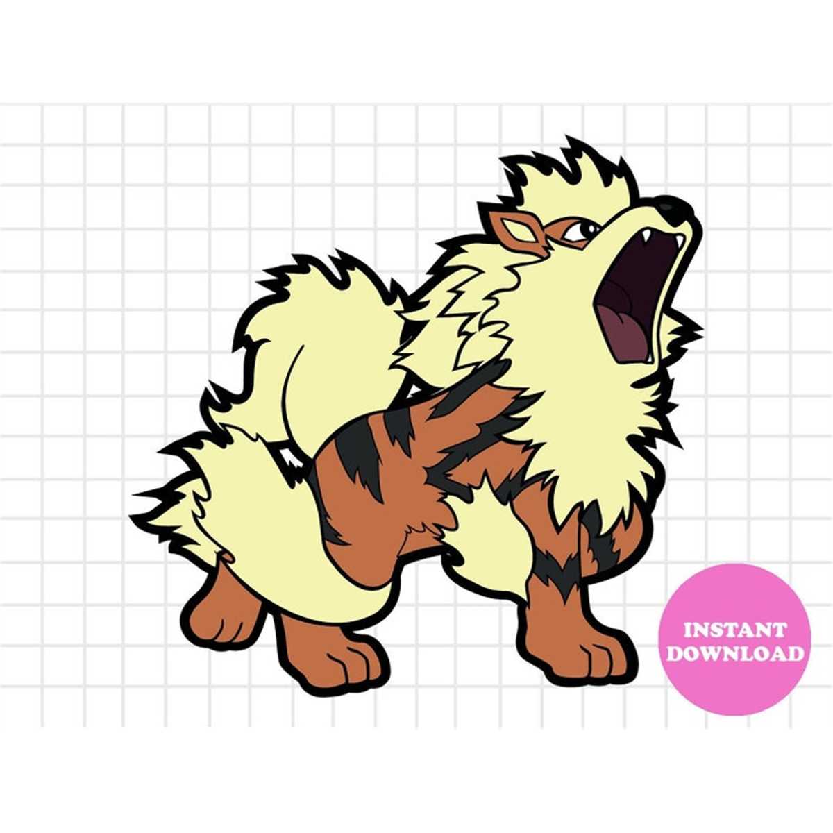 Arcanine Svg Layered Item, Clipart, Cricut, Digital Vector C - Inspire Uplift