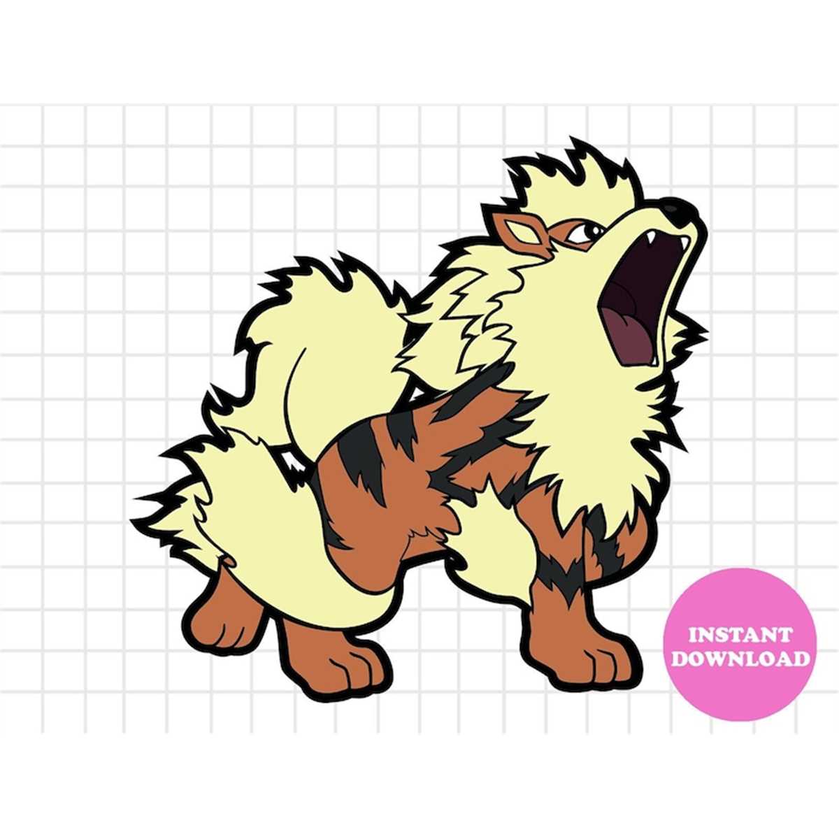 Arcanine Svg Layered Item, Clipart, Cricut, Digital Vector C - Inspire Uplift