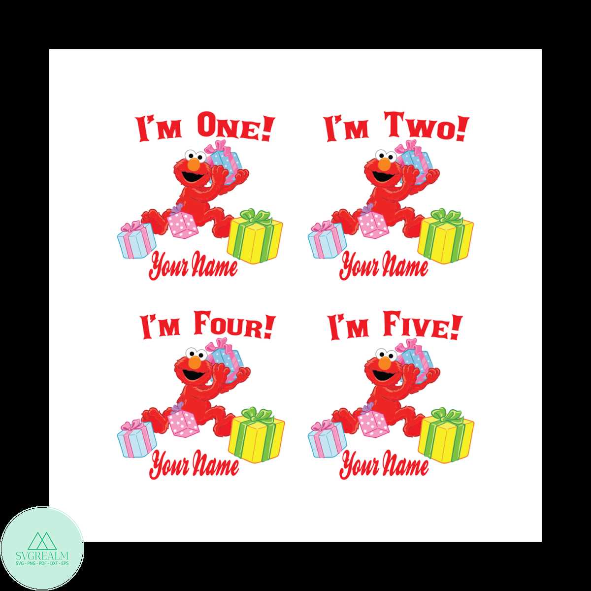 Elmo I Am One Svg, Birthday Svg, Happy Birthday Svg, 1st Bir | Inspire ...