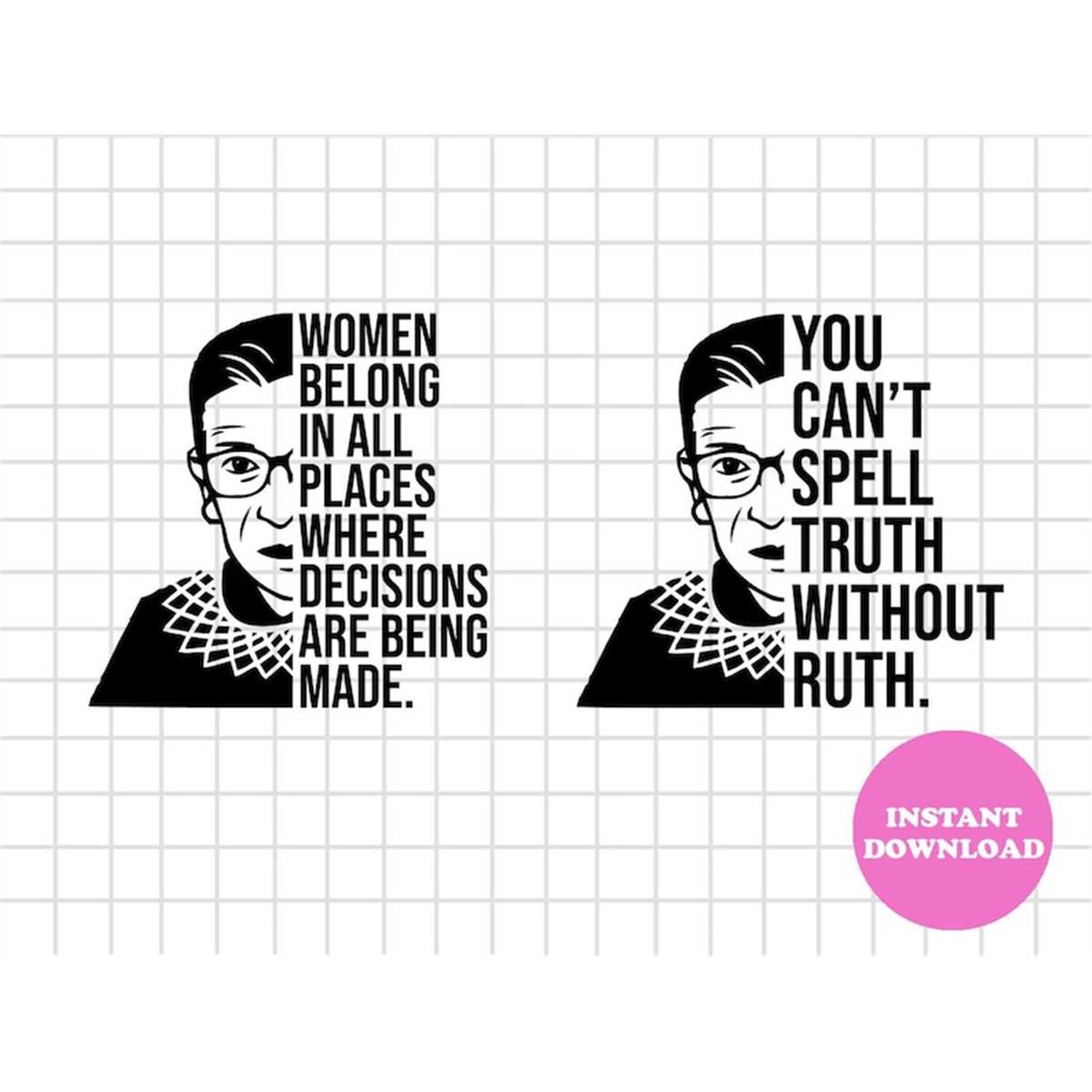 RBG Quote Svg Layered Item, Clipart, Cricut, Digital Vector - Inspire ...