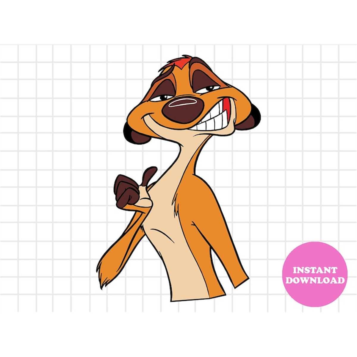 Timon Svg Layered Item, Clipart, Cricut, Digital Vector Cut - Inspire Uplift