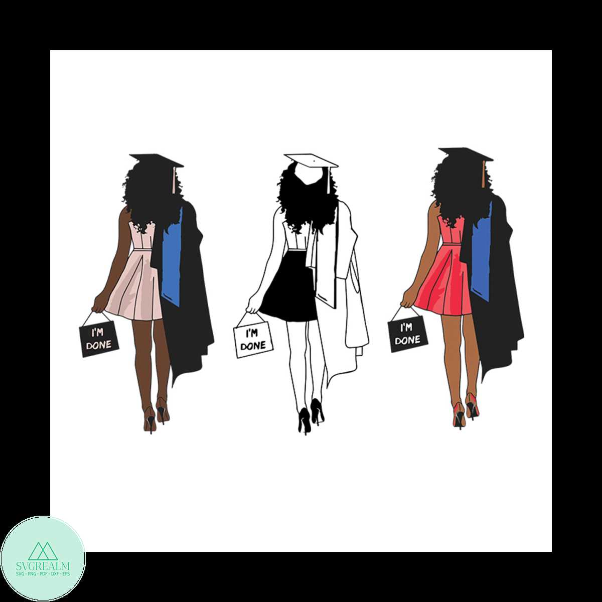 Black queen graduation bundle svg, black girl svg, black gir - Inspire ...