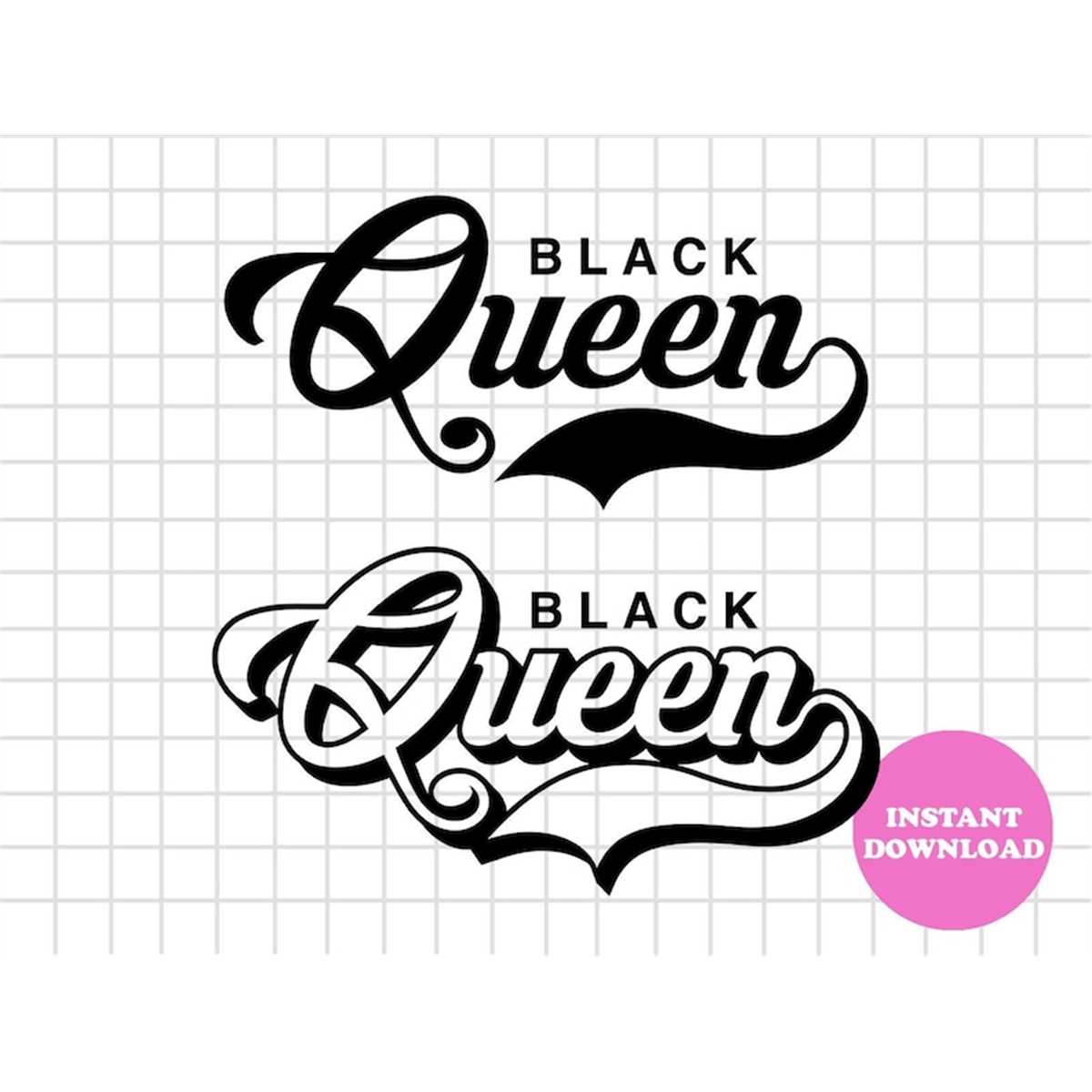 Black Queen Svg Layered Item, Clipart, Cricut, Digital Vecto - Inspire ...