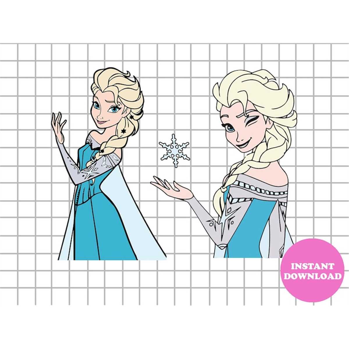Elsa Svg Layered ,Frozen Elsa Clipart, Cricut, Digital Vecto | Inspire ...