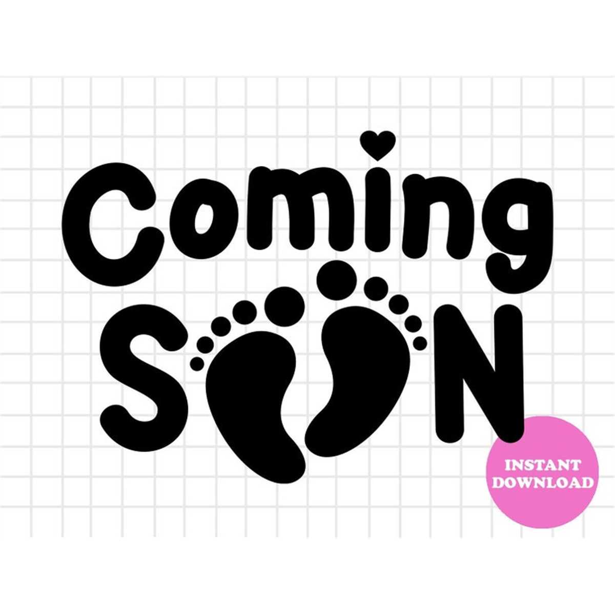 Coming Soon Svg Layered Item, Clipart, Cricut, Digital Vecto - Inspire Uplift