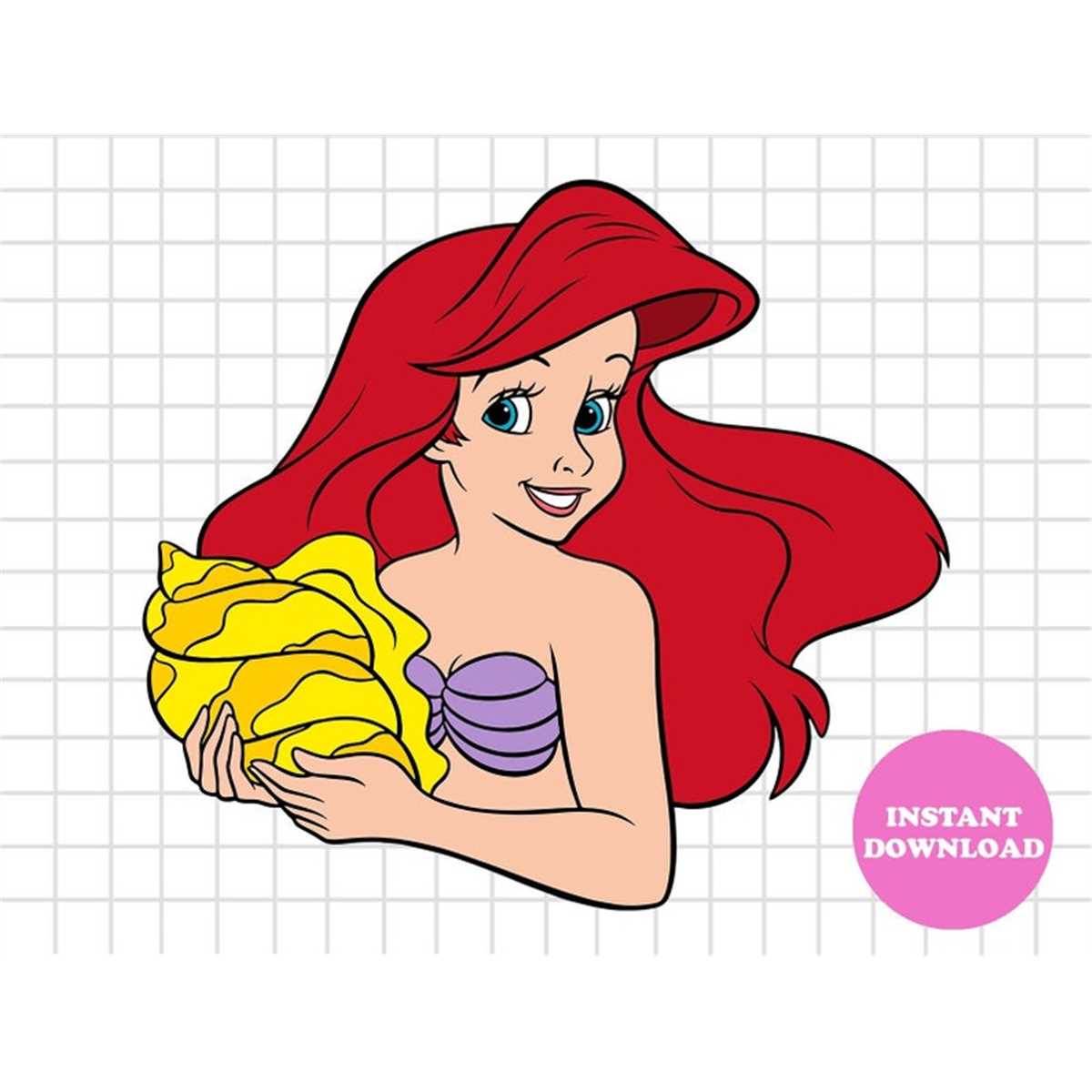 The Little Mermaid Svg Layered Item, Ariel Svg Clipart, Cric - Inspire ...